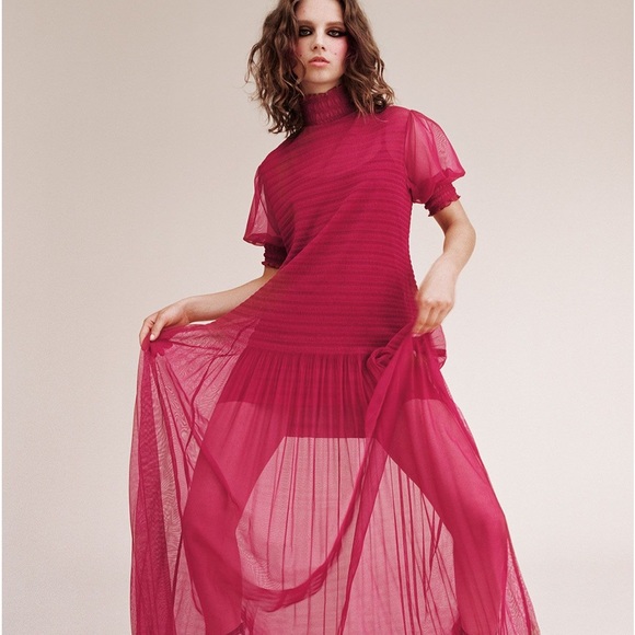 Zara | Dresses | Zara Semi Sheer Dress | Poshmark